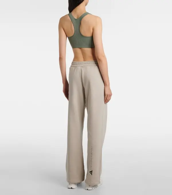Adidas By Stella McCartney Cotton Jersey Sweatpants - Grey