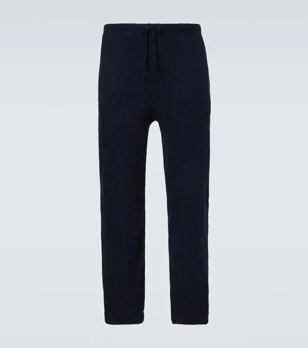 Polo Ralph Lauren Waffle-knit Straight Pants - Blue