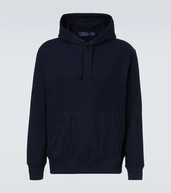 Polo Ralph Lauren Waffle-knit Hoodie - Blue