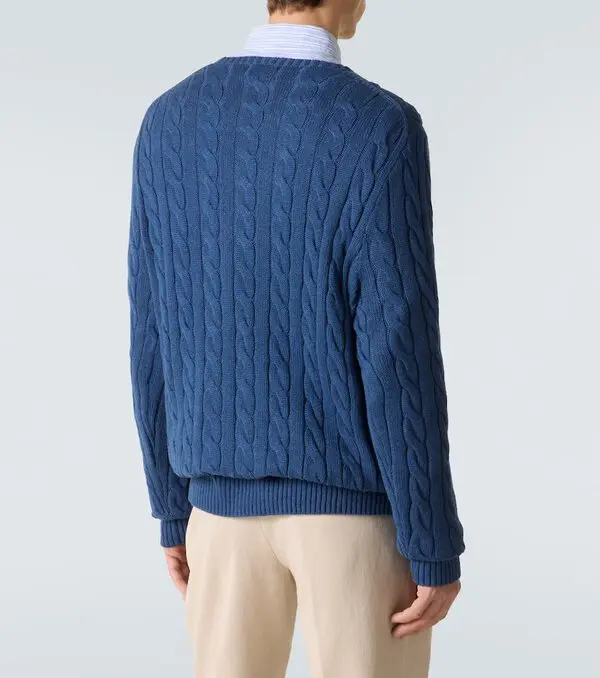 Polo Ralph Lauren Cable-knit Cotton Sweater - Blue