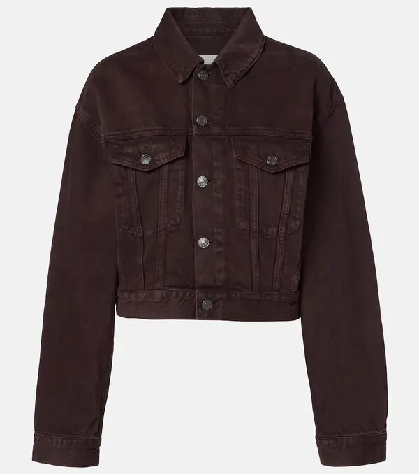 AGOLDE Radley Denim Jacket - Burgundy