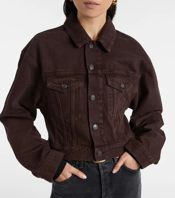 AGOLDE Radley Denim Jacket - Burgundy