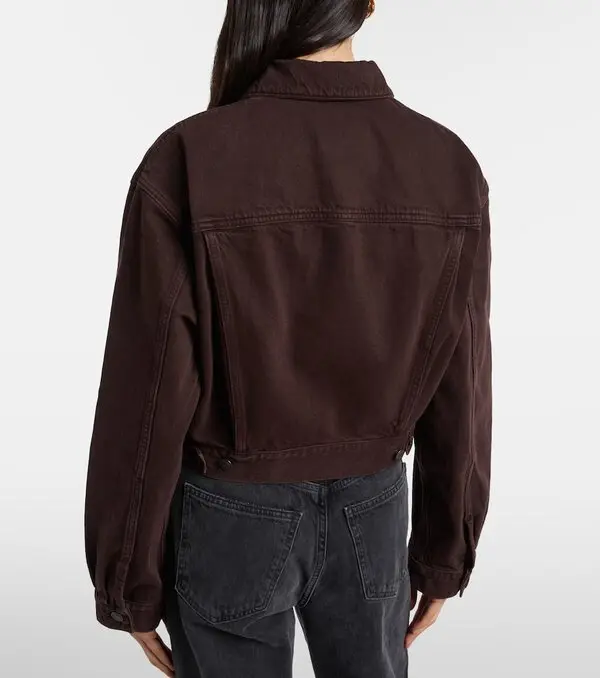 AGOLDE Radley Denim Jacket - Burgundy