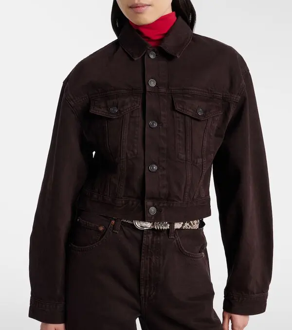 AGOLDE Radley Denim Jacket - Burgundy