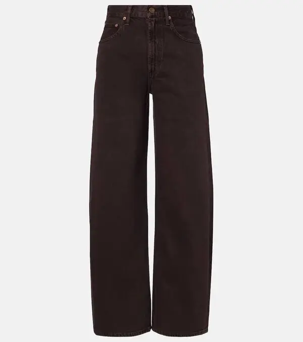AGOLDE Low Curve Wide-leg Jeans - Brown