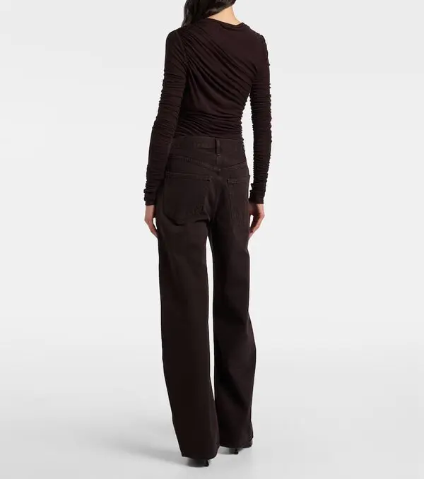 AGOLDE Low Curve Wide-leg Jeans - Brown
