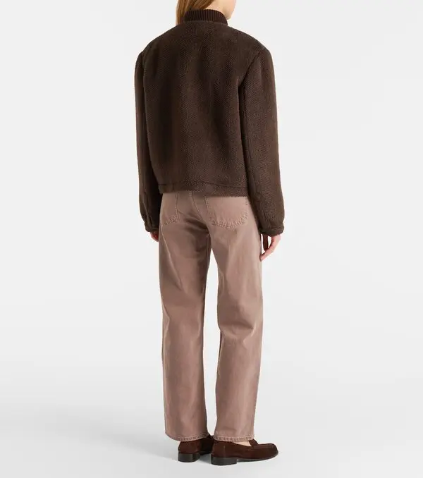 AGOLDE Ren Crop High-rise Wide-leg Jeans - Brown