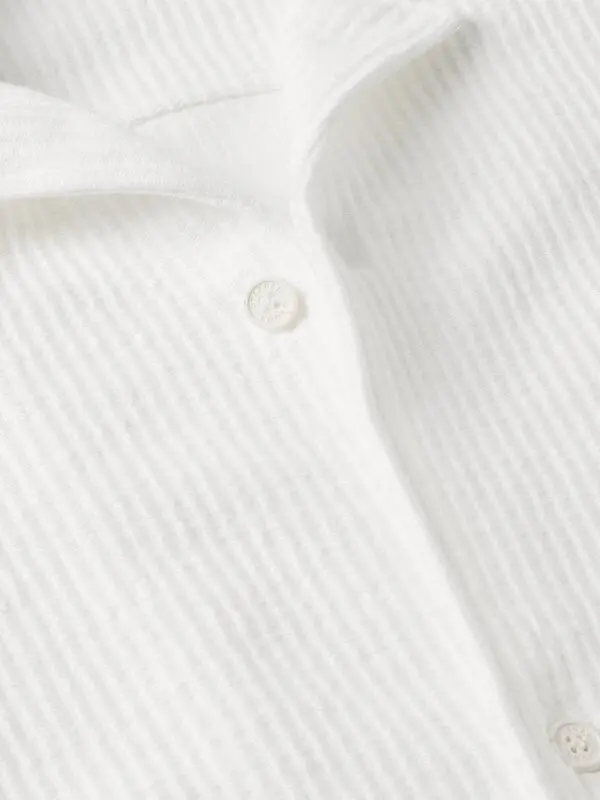 Orlebar Brown Maitan Camp-collar Ribbed Organic Cotton-terry Shirt