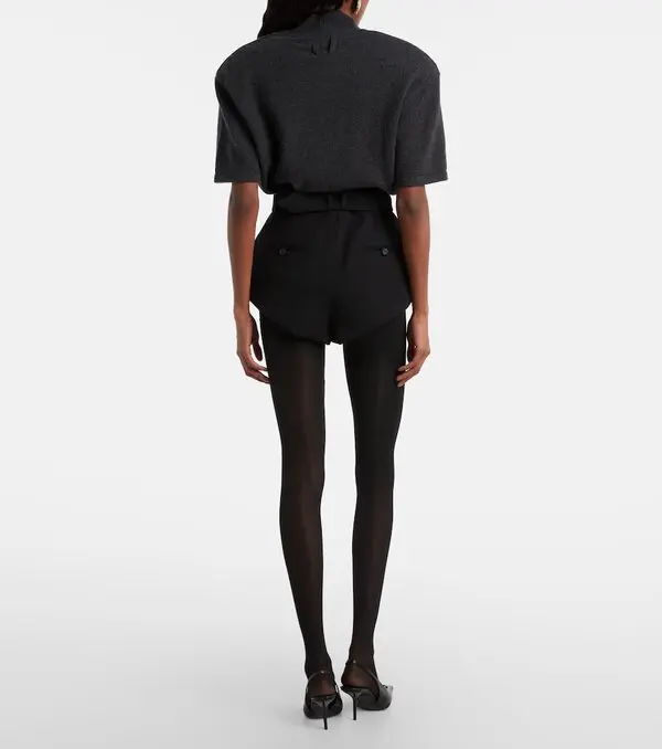 Wardrobe.NYC Sheer Tights - Black