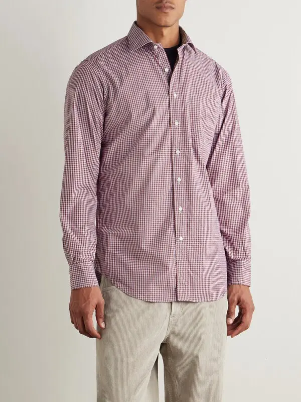 Sid Mashburn Gingham Cotton-poplin Shirt
