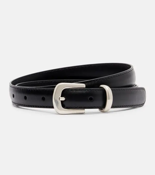 THE ROW Ring Leather Belt - Black
