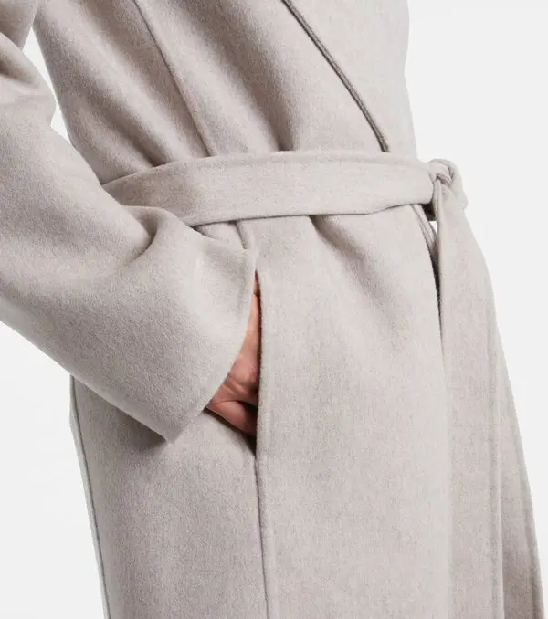 THE ROW Cicero Cashmere Wrap Coat - Grey