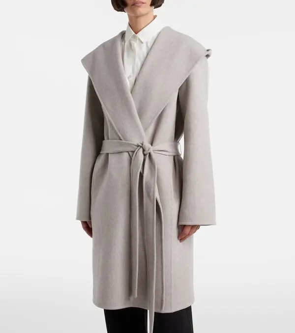 THE ROW Cicero Cashmere Wrap Coat - Grey