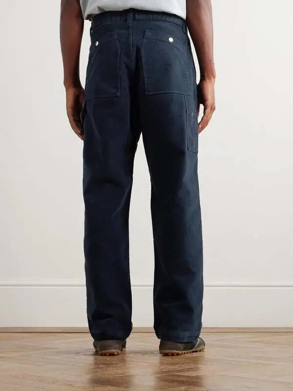 Stone Island Straight-leg Organic Cotton Moleskin Trousers