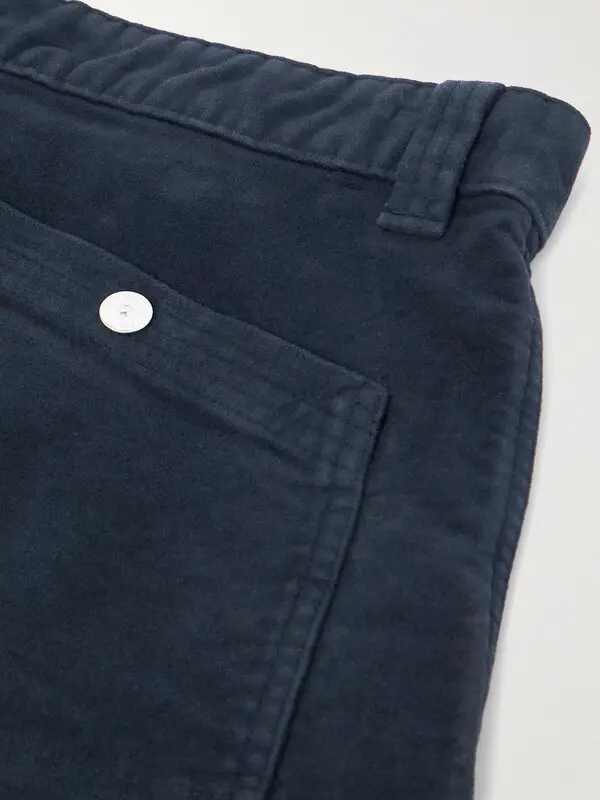 Stone Island Straight-leg Organic Cotton Moleskin Trousers