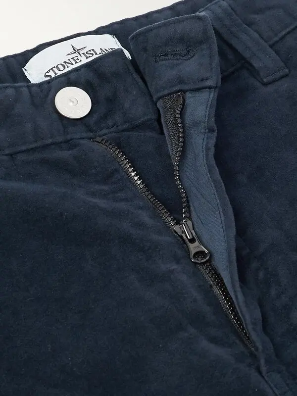Stone Island Straight-leg Organic Cotton Moleskin Trousers