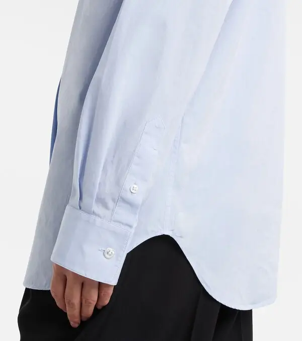 THE ROW Gavina Cotton Chambray Shirt - Blue