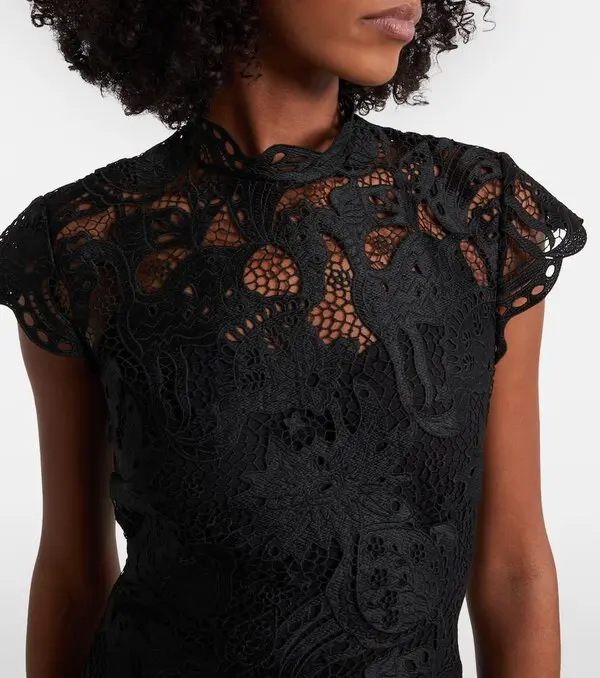 Staud Rosaline Guipure Lace Cocktail Dress