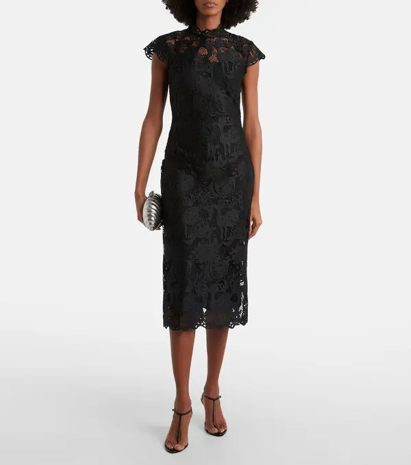 Staud Rosaline Guipure Lace Cocktail Dress