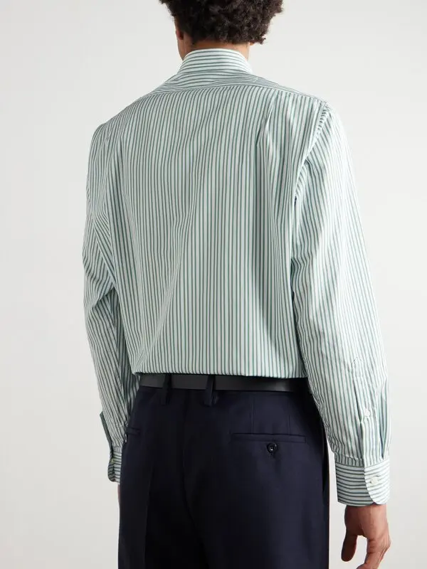 Sid Mashburn Striped Cotton-poplin Shirt