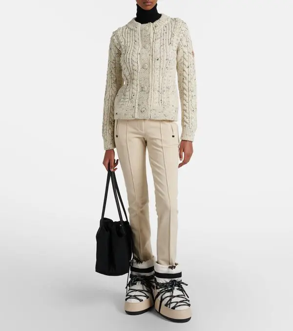 Moncler Cable-knit Wool Cardigan