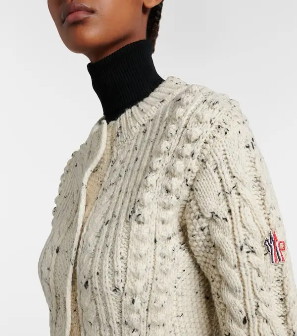 Moncler Cable-knit Wool Cardigan