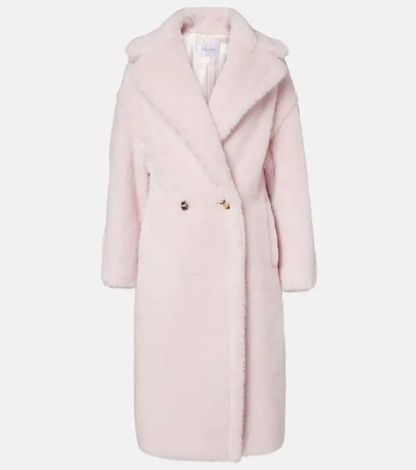Max Mara Alpaca, Wool, And Silk Coat - Pink