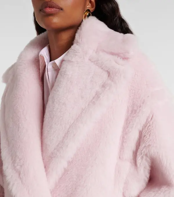 Max Mara Alpaca, Wool, And Silk Coat - Pink