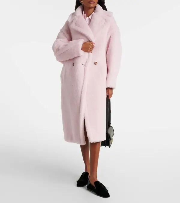 Max Mara Alpaca, Wool, And Silk Coat - Pink