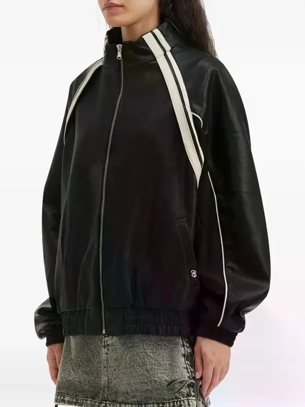 MINI CREAM Striped Zip Jacket