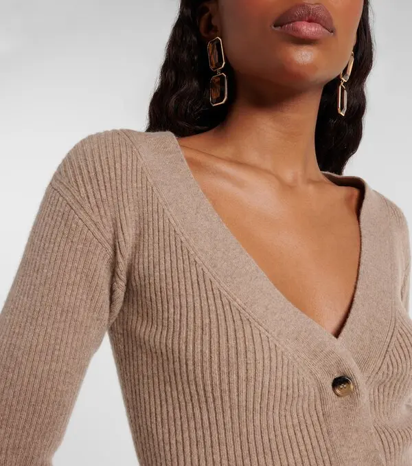 Max Mara Gioiosa Wool And Cashmere-blend Cardigan - Beige