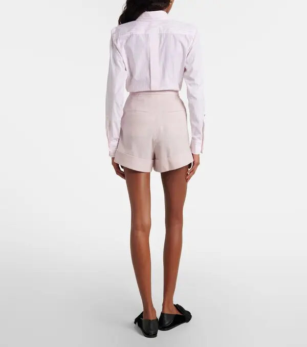 Max Mara Celebre Wool-blend Shorts - Pink