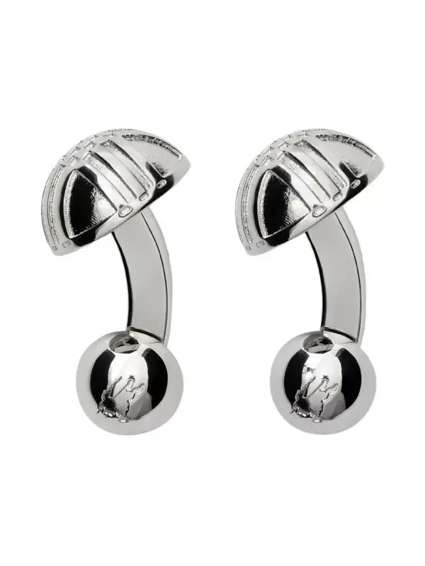 Burberry Engraved Check Cufflinks