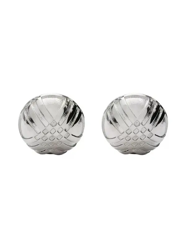 Burberry Engraved Check Cufflinks