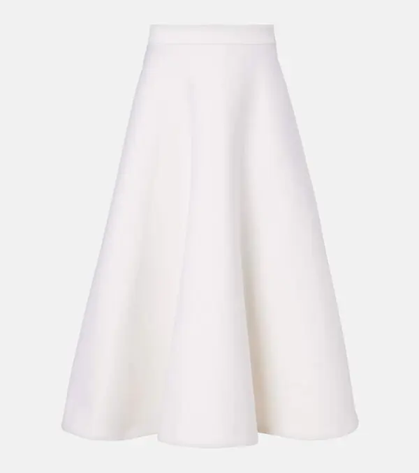 Max Mara Gathered Midi Skirt - White