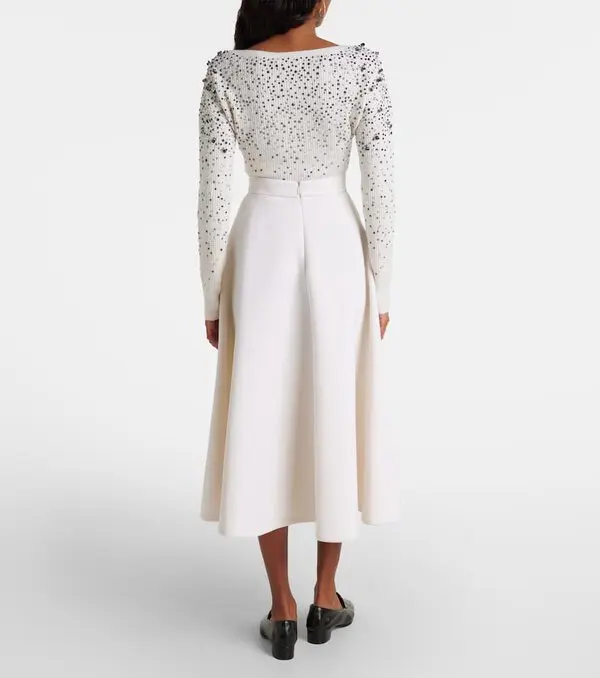 Max Mara Gathered Midi Skirt - White