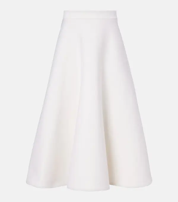 Max Mara Gathered Midi Skirt - White