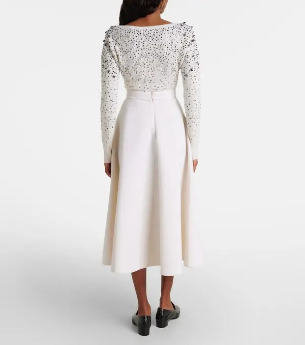 Max Mara Gathered Midi Skirt - White