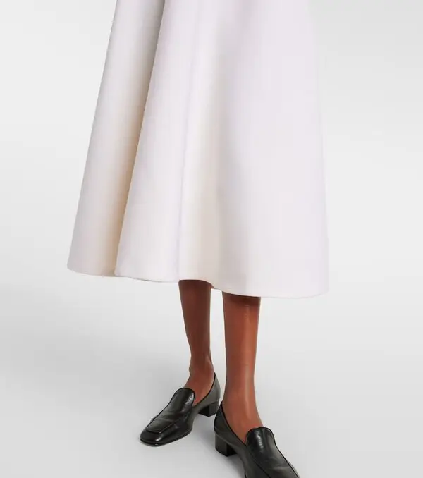 Max Mara Gathered Midi Skirt - White