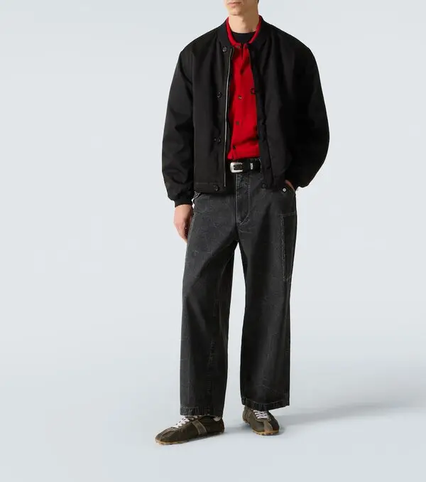 A.PRESSE Silk And Cotton Bomber Jacket