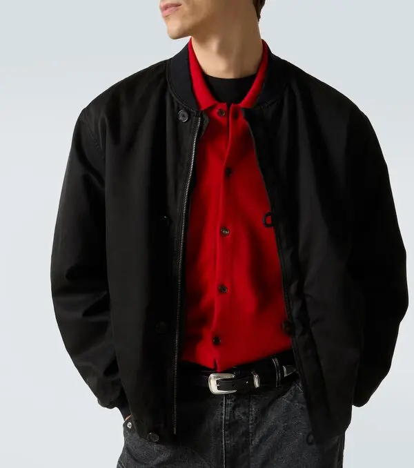 A.PRESSE Silk And Cotton Bomber Jacket