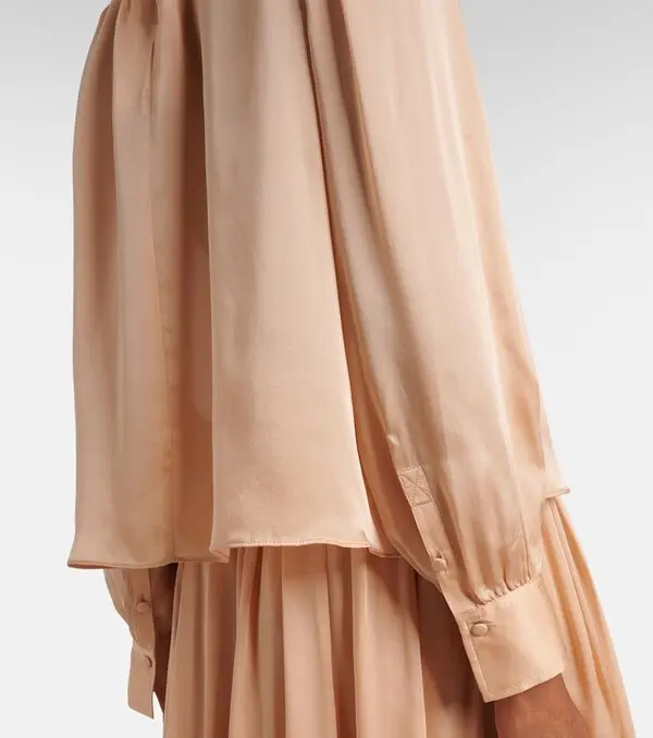 Ulla Johnson Ornament Tie-neck Silk Chiffon Blouse - Pink