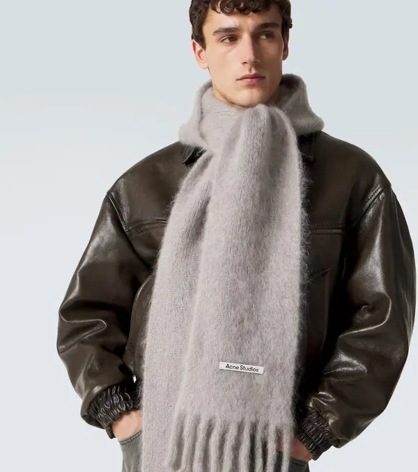 Acne Studios Hooded Mohair And Wool Scarf