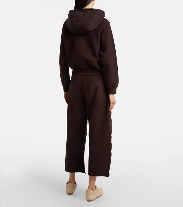 LESET Jamie Patchwork Cotton Terry Sweatpants - Brown