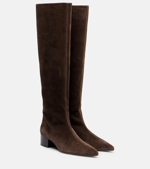 Khaite Andee Knee-high Suede Boots - Brown