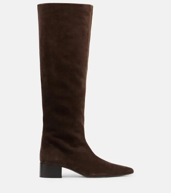 Khaite Andee Suede Knee-high Boots - Brown