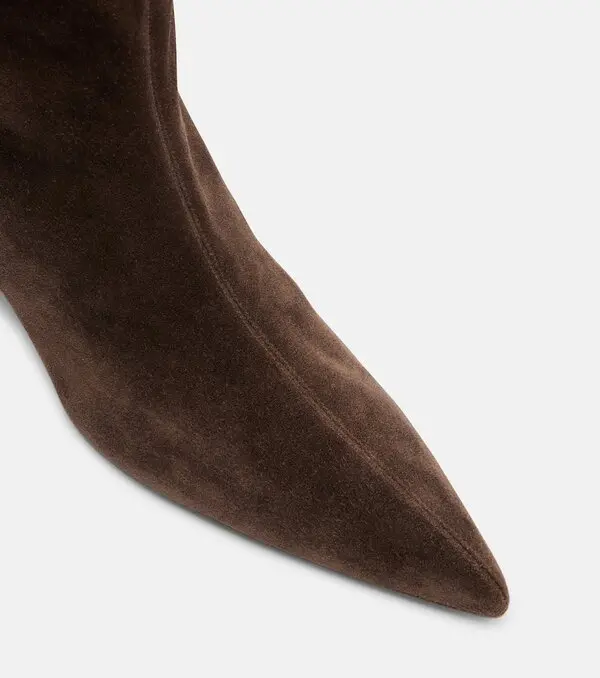 Khaite Andee Suede Knee-high Boots - Brown