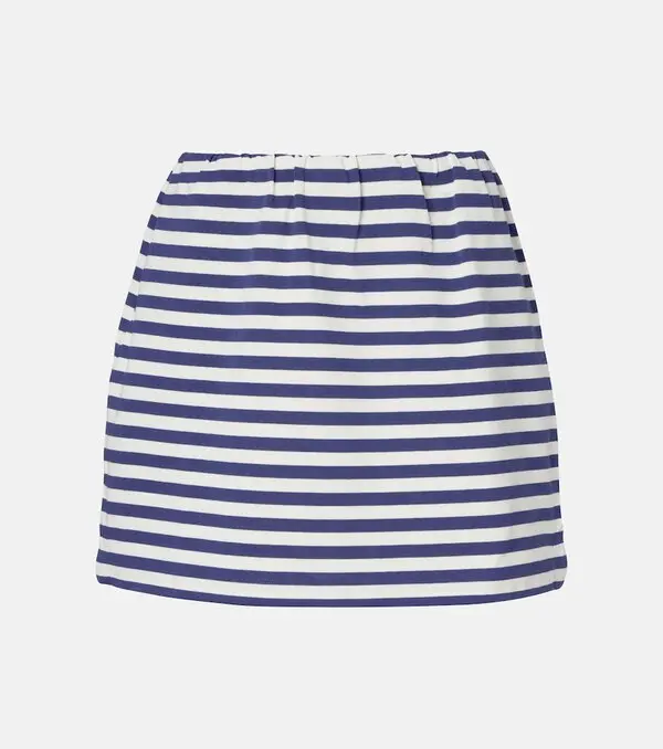 Posse Haisley Striped Cotton Miniskirt - Blue