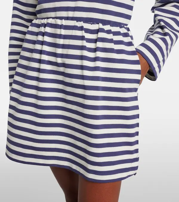 Posse Haisley Striped Cotton Miniskirt - Blue