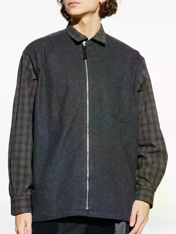 Comme Des Garçons Plaid-pattern Shirt - Grey